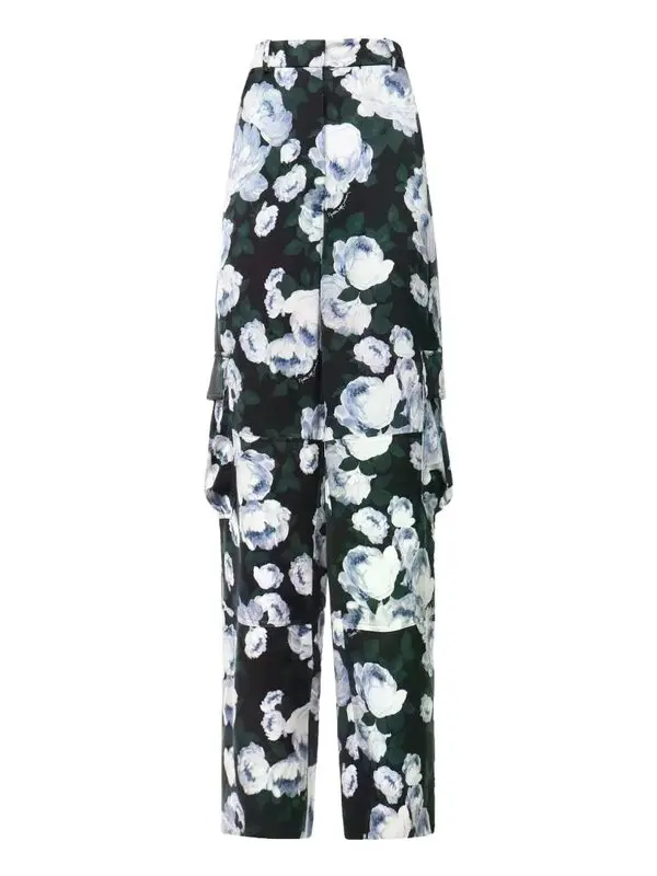 Stella McCartney Floral-print Cargo Pants - Black