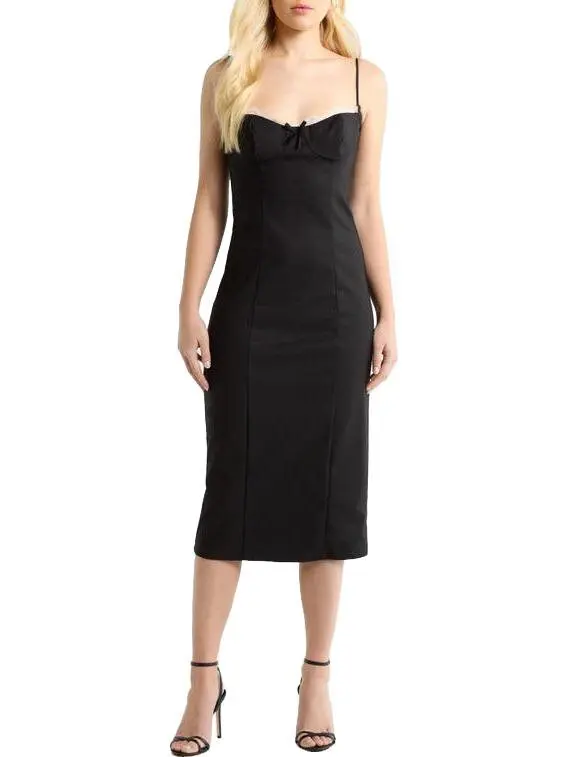 Astr The Label Bea Midi Cocktail Dress - Black
