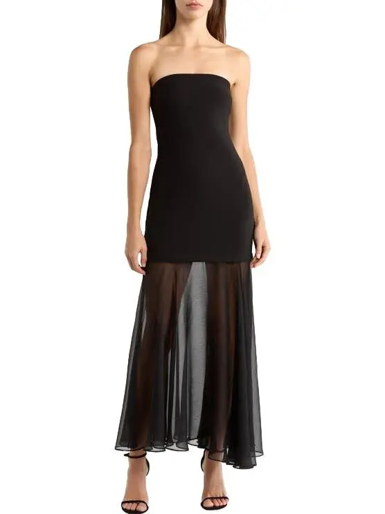 Astr The Label Lizet Strapless Maxi Dress - Black
