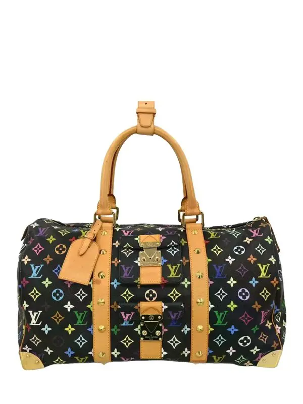 LOUIS VUITTON X Takashi Murakami 2003 45 Keepall Tote Bag - Black