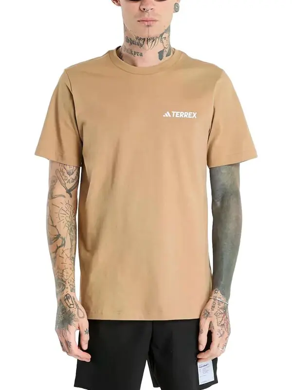 Adidas Logo-print T-shirt - Neutrals