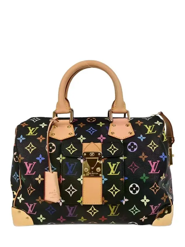 LOUIS VUITTON X Takashi Murakami 2007 30 Speedy Tote Bag - Black