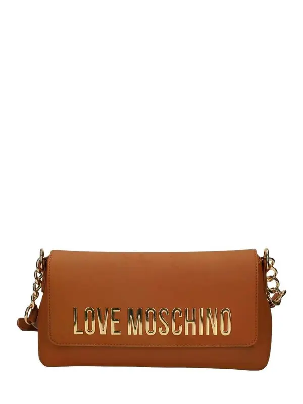 Moschino Logo-lettering Shoulder Bag - Brown