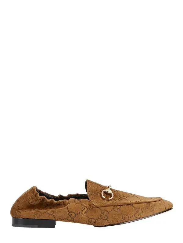 Gucci S Jordaan Gg Suede Loafer - Brown