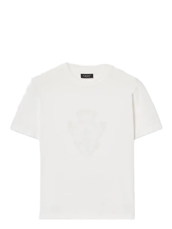 Gucci Cotton Jersey T-shirt With Crest - White