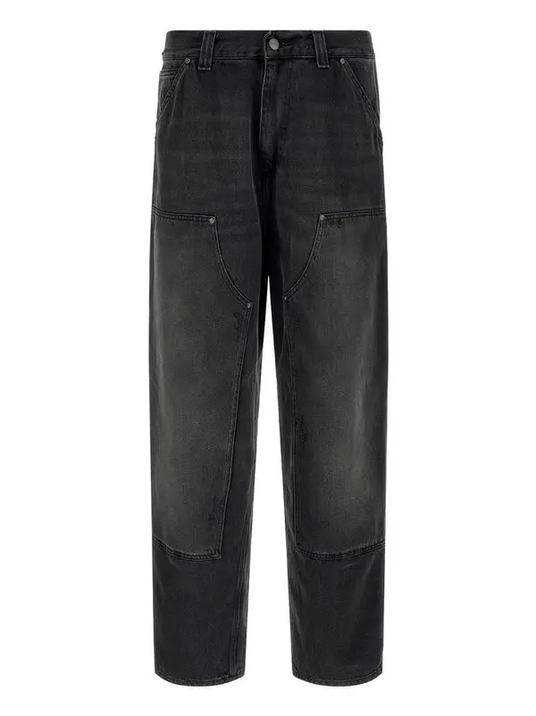 Carhartt Work In Progress Denim Wide Leg Jeans - Grey