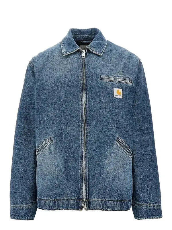 Carhartt Work In Progress Detroit Padded Denim Jacket - Blue