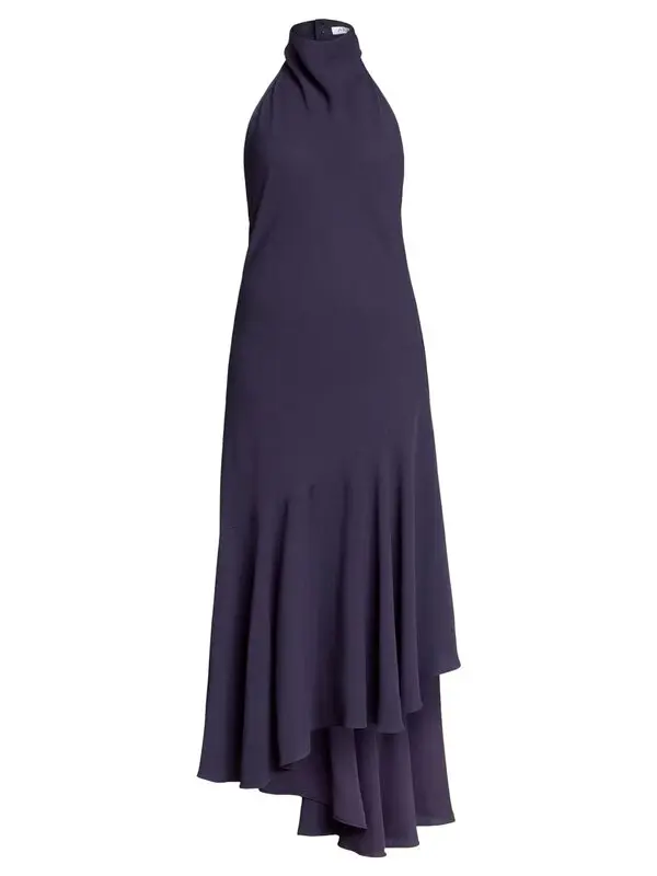 Alaïa Asymmetrical Viscose Long Dress - Blue
