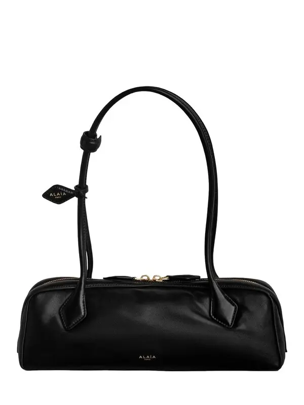 Alaïa Le Teckel Leather Shoulder Bag - Black