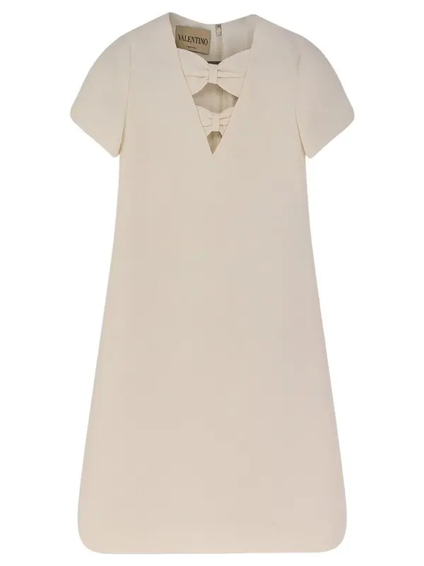 Valentino Garavani Virgin Wool And Silk Mini Dress - White