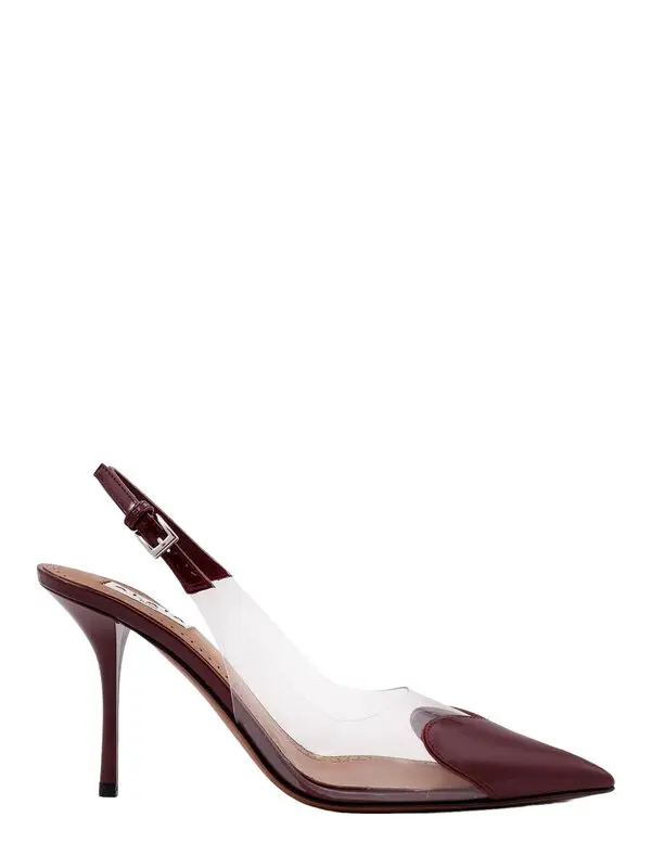 Alaïa Leather And Pvc Slingbacks 90 - Brown