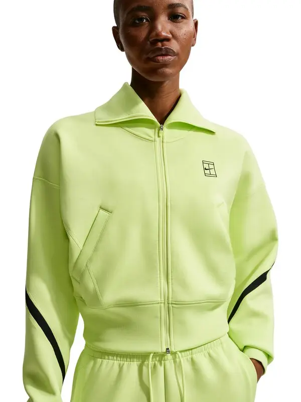 Nike Advantage Dri-fit Full-zip Tennis Jacket - Yellow