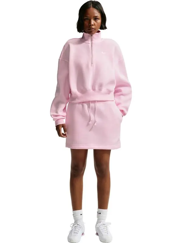 Nike Sportswear Phoenix Fleece High-waisted Slim Mini Skirt - Pink
