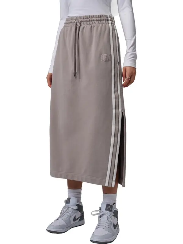 JORDAN Flight Fleece Maxi Skirt - Grey