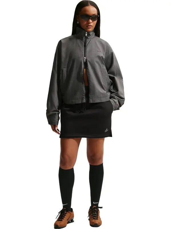 Nike Sportswear Phoenix Fleece High-waisted Slim Mini Skirt - Black