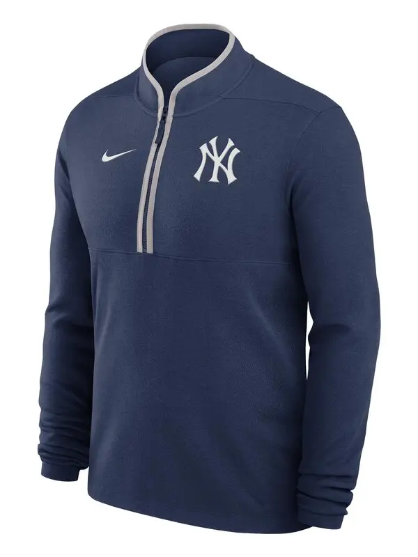 Nike New York Yankees Victory Dri-fit Mlb 1/2-zip Long-sleeve Top - Blue