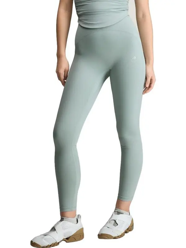 Adidas By Stella Mccartney Studio Ruched Leggings - Wonder Sage