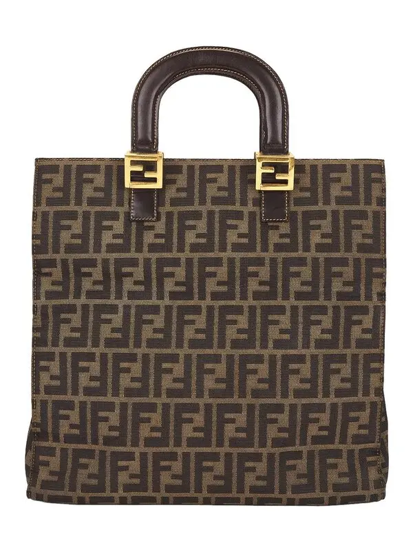 Fendi Ff Zucca Shopper Tote Bag - Brown