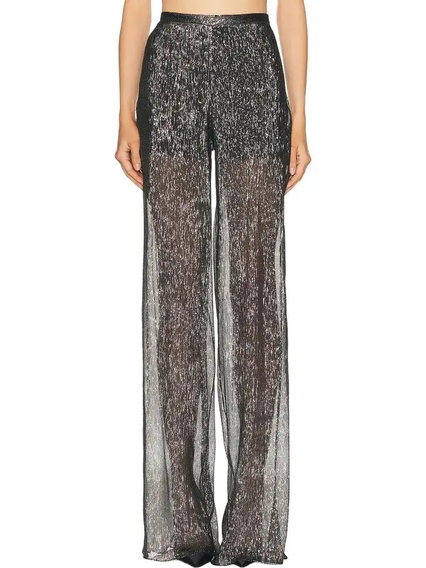 SEV Wide-leg Pants - Silver & Black
