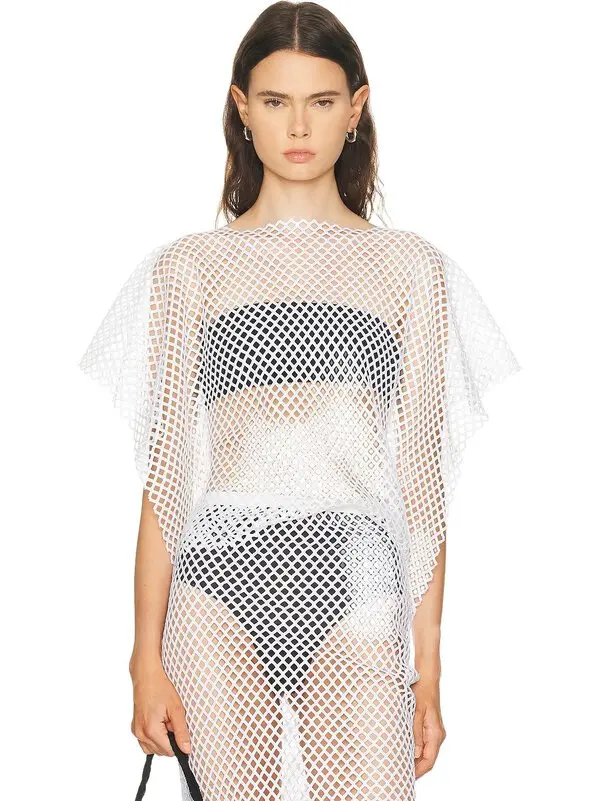 SEV Sequin Mesh Top - Ivory