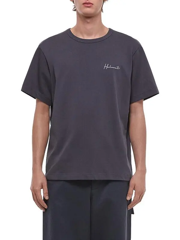 Helmut Lang Handwritten Logo Tee - Slate Blue