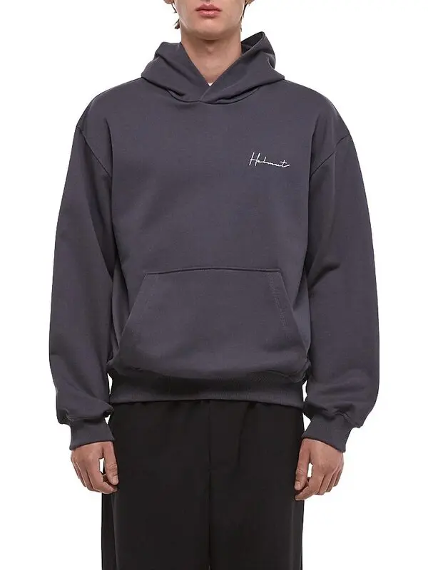 Helmut Lang Handwritten Logo Hoodie - Slate Blue