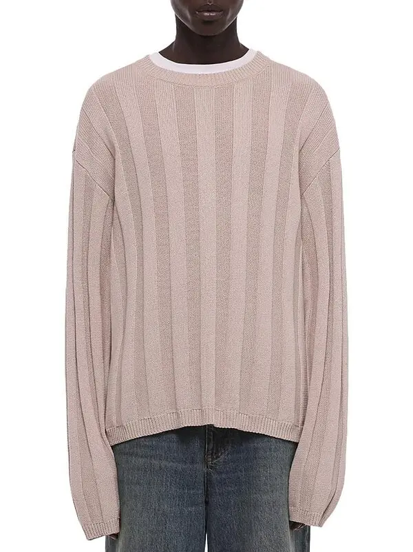 Helmut Lang Wide Rib Crewneck Sweater - Putty