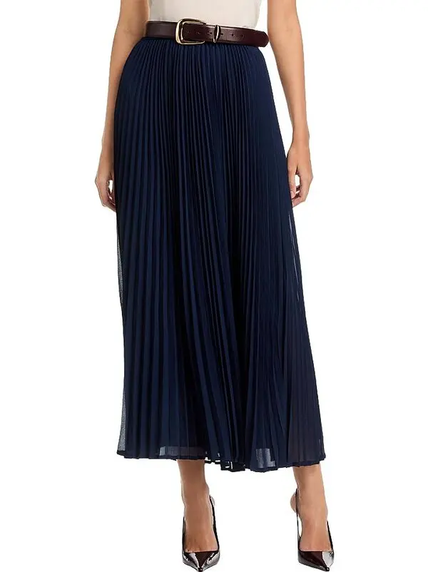 Michael Kors Pleated Maxi Skirt - Midnight Blue