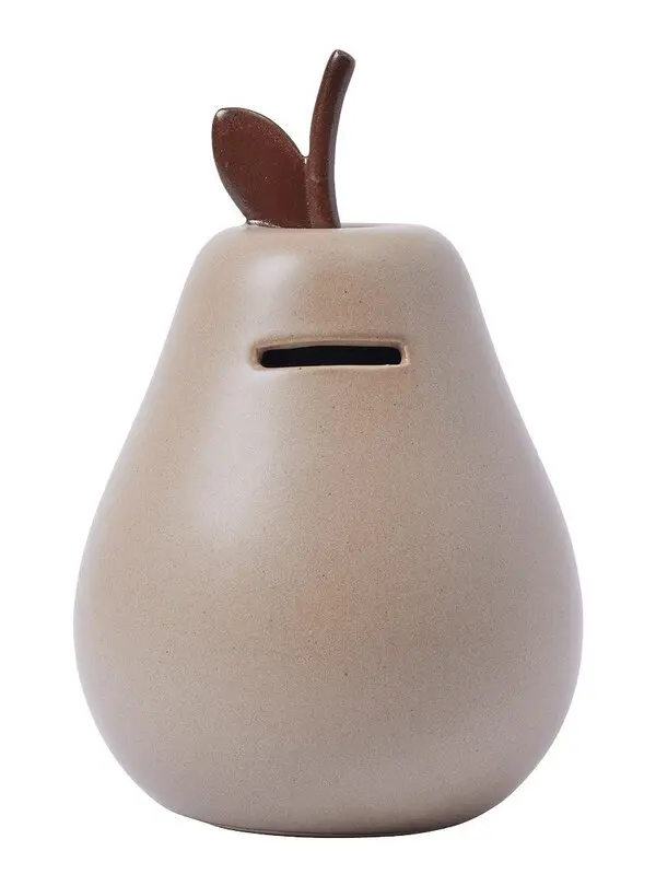 FERM LIVING Pear Money Bank In Beige - Cashmere