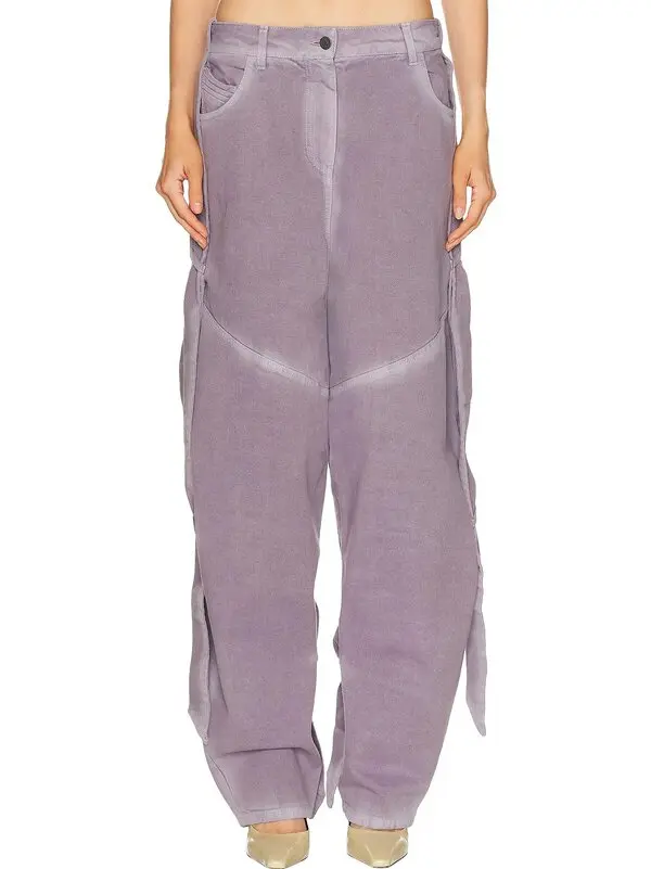 Attico Baggy Cargo - Mauve Fade