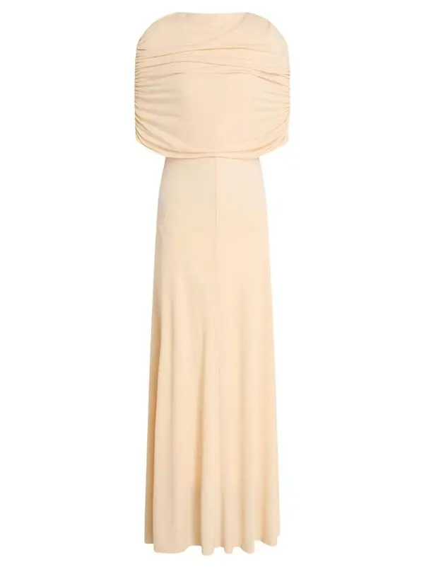 ESSE STUDIOS Bonachi Cape-effect Maxi Dress - Cream