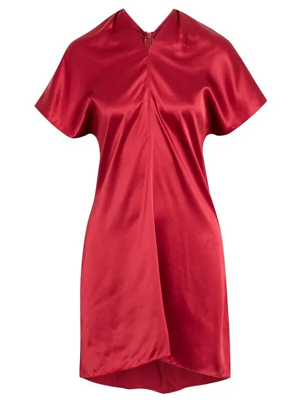 ESSE STUDIOS Luca Silk-satin Mini Dress - Crimson