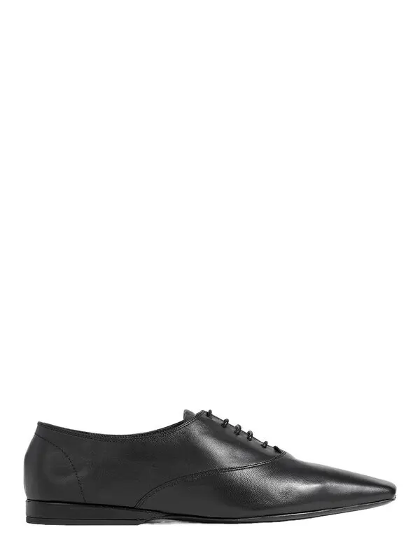 Loulou De Saison Nora Leather Oxford Shoes - Black