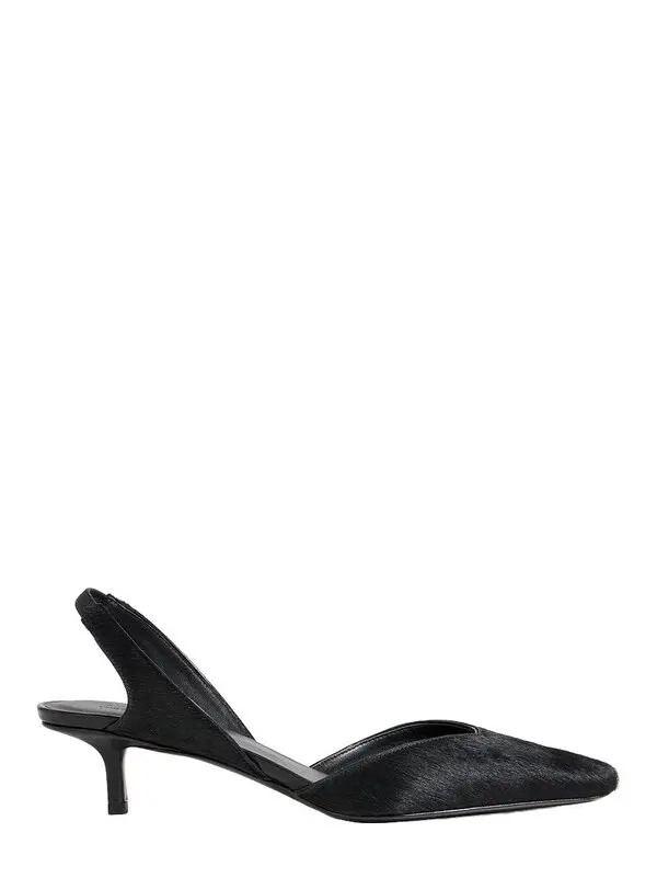 LOULOU STUDIO Emisa Calf Hair Slingback Pumps - Black