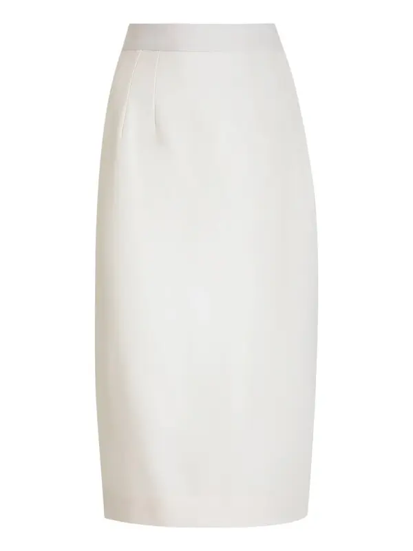 Dolce & Gabbana Bi-stretch Twill Pencil Skirt - White