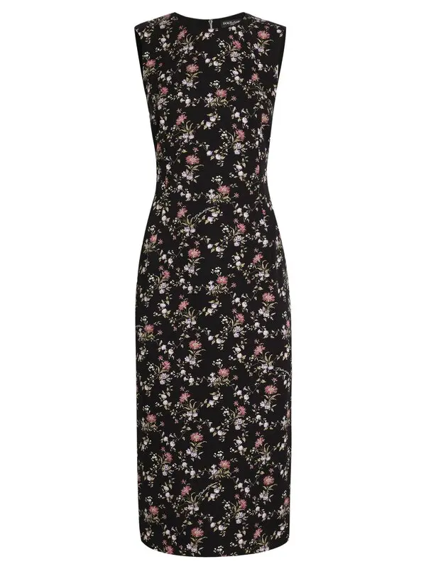Dolce & Gabbana Floral-print Charmeuse Midi Dress - Multicolor