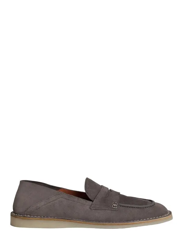 Dolce & Gabbana Reversed Calfskin Slipper - Grey