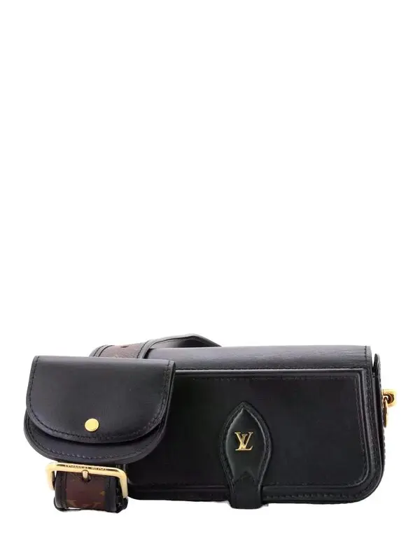 LOUIS VUITTON Officier Pouch Leather Shoulder Bag - Black