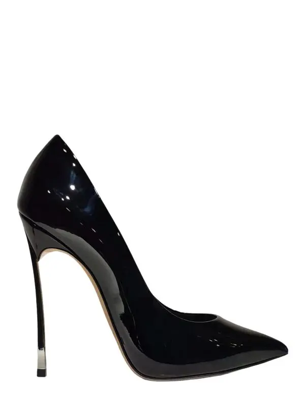 Casadei Pointed Metal Heeled Pumps - Black