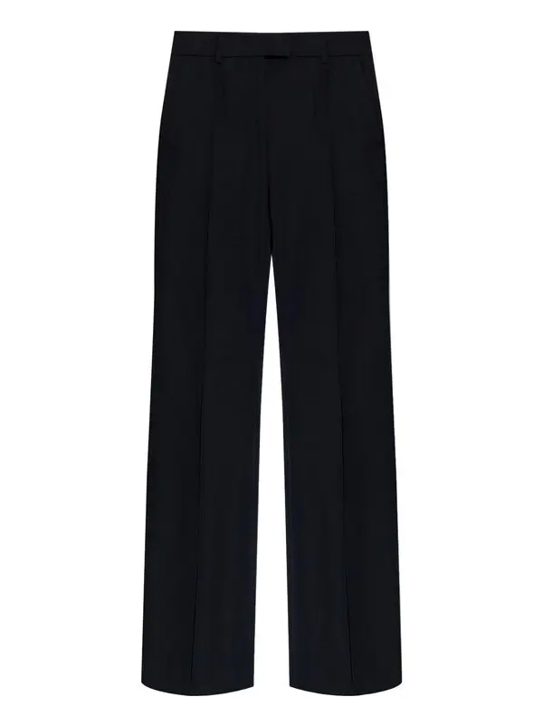 A.p.c. Pleated Wide-leg Trousers - Navy Blue