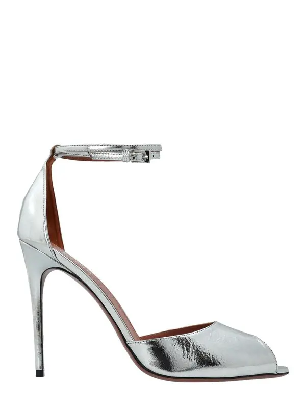 Paris Texas Vera Heeled Sandals - Silver