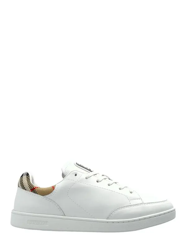Burberry Leather Low Top Sneakers - White