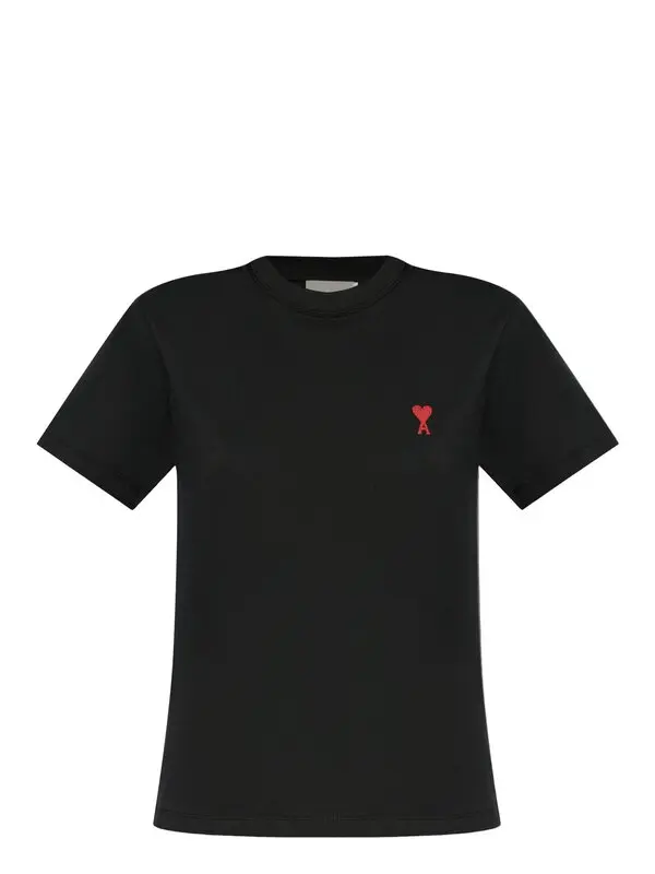Ami T-shirt With Logo - Black