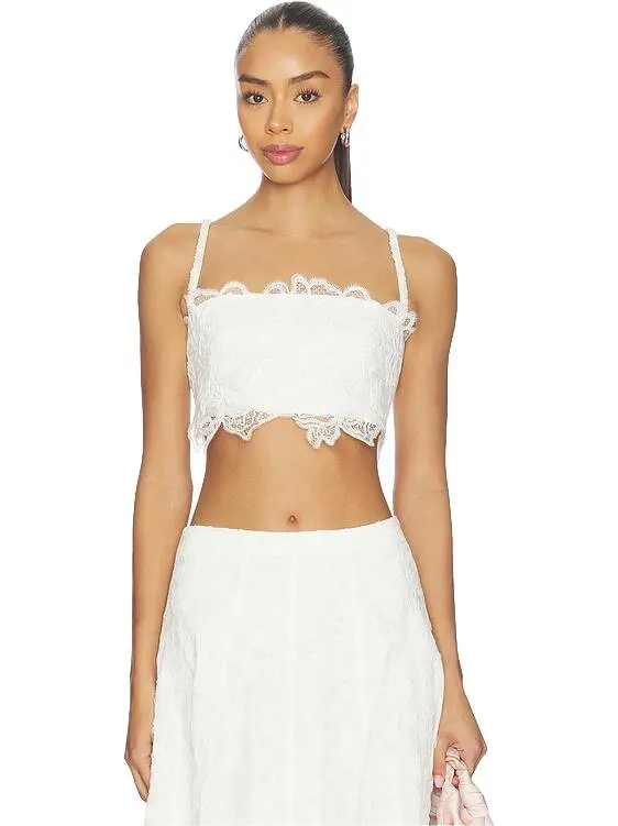 Waimari Amanecer Lace Top - White