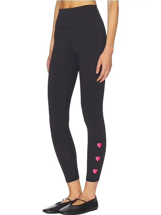 Spiritual Gangster 3 Of Hearts Lotus 7/8 Legging - Black