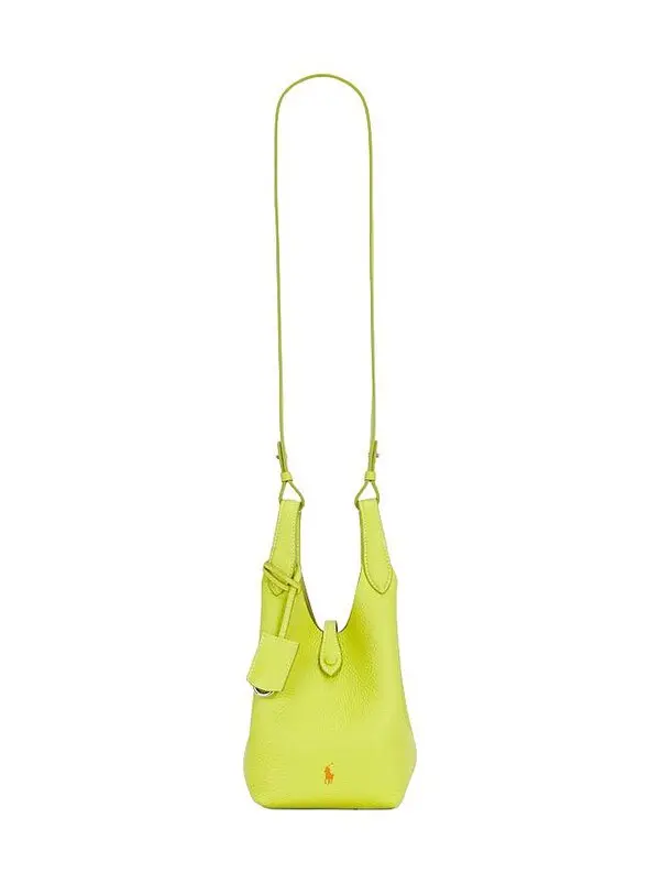 Polo Ralph Lauren Shiny Drum Pebble Small Crossbody Bag - Limeade