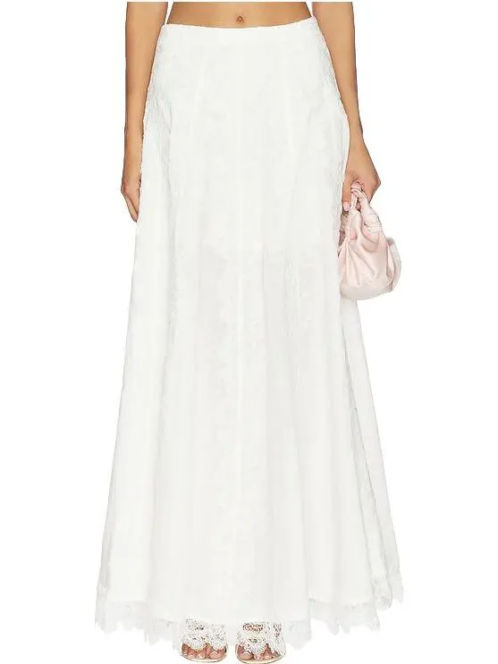 Waimari Resplandor Maxi Skirt - White