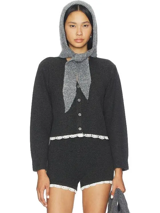Line & Dot Inara Cardigan - Charcoal Grey