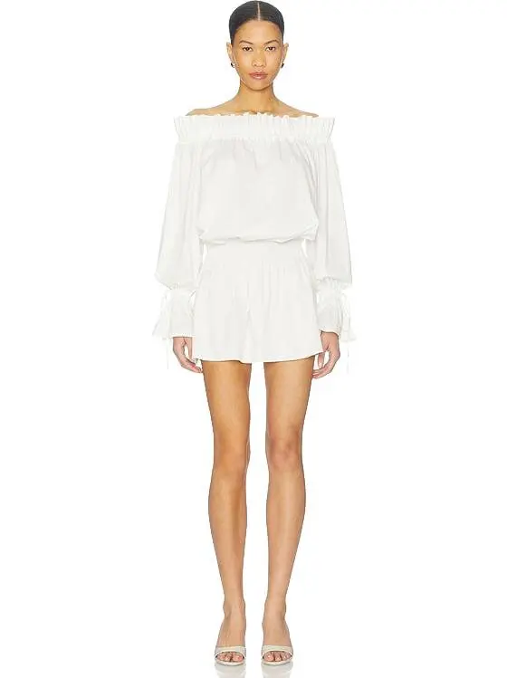 MORE TO COME Inara Mini Dress - White