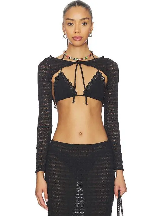 MONTCE Nia Top - Black Daisy Lace
